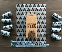 China 100% Biodegradable PLA Dog Poop Bags 32x22cm 15pcs Roll Eco Friendly Pet Waste Bags for sale