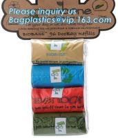 China Biodegradable Dog Poop Bags 30x22cm Drawstring Pet Waste Bags Eco Friendly Compostable for sale