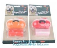 China Custom Printed Biodegradable Dog Poop Bags 15x22cm with Flashlight Dispenser Roll for sale