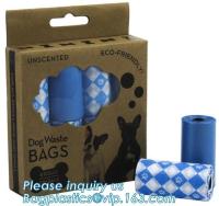China Custom Printed Biodegradable Dog Poop Bags 30x22cm 15pcs Roll Pet Waste Disposal Bags for sale