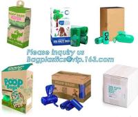 China Custom Printed Biodegradable Dog Poop Bags 30x22cm 15pcs Roll Pet Waste Disposal Bags for sale