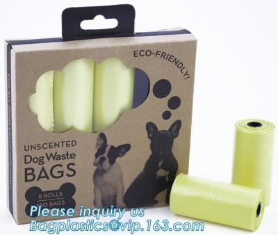 China Biodegradable Pet Waste Bags for Dog Poop 15 Rolls 30x22cm with Dispenser Eco Friendly for sale