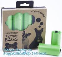China Biodegradable Pet Waste Bags for Dog Poop 15 Rolls 30x22cm with Dispenser Eco Friendly for sale
