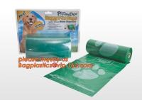 China Biodegradable Dog Poop Bags 30x22cm 15pcs Roll Compostable Pet Waste Bags for sale