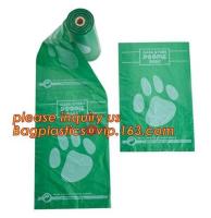 China Biodegradable Dog Poop Bags 15-20 Rolls with Dispenser 32x22cm Customizable for sale
