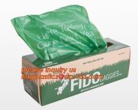China Biodegradable Dog Poop Bags 15-20 Rolls with Dispenser 32x22cm Customizable for sale