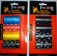 China EN13432 Compostable Biodegradable Dog Poop Bags 30x22cm Pet Waste Bags Roll with Dispenser for sale