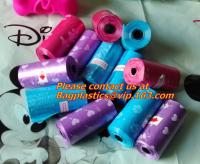 China Custom Logo Biodegradable Pet Waste Bags with Dispenser 15 Rolls 30x22cm Eco Friendly Dog Poop Bags for sale