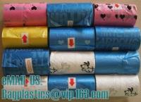 China Biodegradable Pet Dog Waste Poop Bags 30x22cm Custom Printed Roll for Pet Clean Up for sale