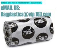China Biodegradable Dog Poop Bags 30x22cm Custom Printed Wholesale Compostable Pet Waste Bags for sale