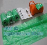 China Biodegradable Dog Poop Bags 15pcs Roll 30x22cm Thick Pet Waste Bags with Bone Shape Design for sale