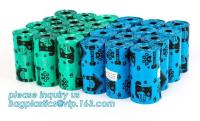 China LED Flashlight Dog Waste Bag Dispenser Holder with Biodegradable Poop Bags 15 Rolls 20 Bags Each for sale
