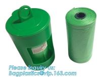 China 100% Biodegradable Dog Poop Bags with Dispenser 30x22cm 15 Rolls Eco Friendly Waste Bags for sale