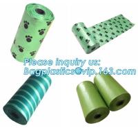 China 100% Biodegradable Dog Poop Bags with Dispenser 30x22cm 15 Rolls Eco Friendly Waste Bags for sale