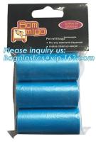 China Biodegradable Dog Poop Bags with Dispenser 30x22cm 15 Rolls Pet Waste Bags for sale