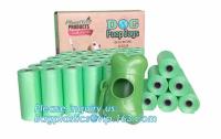 China Biodegradable Dog Poop Bags on Roll 30x22cm 15pcs with Dispenser for Pet Waste for sale