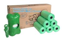 China Biodegradable Dog Poop Bags on Roll 30x22cm 15pcs with Dispenser for Pet Waste for sale