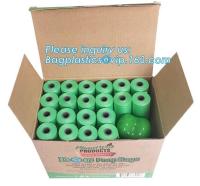 China Biodegradable Dog Poop Bags on Roll 30x22cm 15pcs with Dispenser for Pet Waste for sale