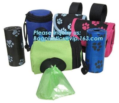 China Biodegradable Dog Poop Bags 30x22cm 15pcs Roll HDPE Pet Waste Bags with Dispenser for sale