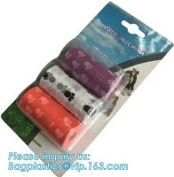 China Biodegradable Dog Poop Bags 15x20 Rolls with Dispenser for Pet Waste Disposal Eco Friendly for sale