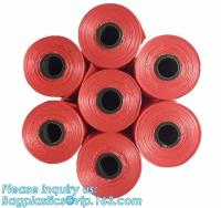 China Biodegradable Dog Poop Waste Bags 30x22cm 15pcs Roll Pet Cleanup Accessories for sale