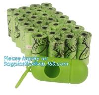 China Cylinder Pet Waste Bag with Flashlight Oxford Cloth 15pcs Roll Biodegradable Dog Poop Bags for sale
