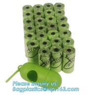 China Cylinder Pet Waste Bag with Flashlight Oxford Cloth 15pcs Roll Biodegradable Dog Poop Bags for sale