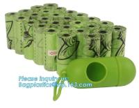 China Cylinder Pet Waste Bag with Flashlight Oxford Cloth 15pcs Roll Biodegradable Dog Poop Bags for sale