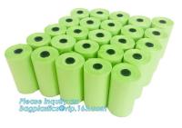 China Biodegradable Dog Poop Bags with Dispenser 15 Rolls 32x22cm Eco Friendly Pet Waste Bags for sale
