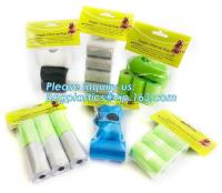 China Biodegradable Dog Poop Bags with Dispenser 15 Rolls 32x22cm Eco Friendly Pet Waste Bags for sale