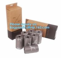 China Biodegradable Dog Poop Bags with Dispenser 15 Rolls 32x22cm Eco Friendly Pet Waste Bags for sale
