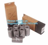 China Biodegradable Dog Poop Bags 15 Rolls with Dispenser 32x22cm Eco Friendly Pet Waste Bags for sale
