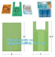 China Biodegradable Compostable Dog Poop Bags 9x13 Inch 15 Mic Bulk Roll Pet Waste Bags for sale