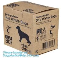 China Eco Friendly Compostable Dog Poop Bags 9x13 Inch 15 Mic Thick 20 Bags Per Roll for sale