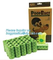 China Eco Friendly Compostable Dog Poop Bags 9x13 Inch 15 Mic Thick 20 Bags Per Roll for sale