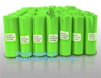 China Green Tie Handle Scented Disposable Diaper Sacks 9x13 Inch 15 Mic Fragrance Box Packed Plastic Nappy Bags for sale