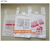 China HDPE Biodegradable T-Shirt Bags 100% Compostable EN13432 Certified Side Gusset Garbage Bags for sale