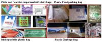 China Custom T-Shirt Plastic Shopping Bags HDPE 3 Ton MOQ Biodegradable Option for sale