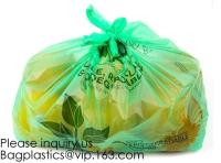 China Biodegradable Compostable T-Shirt Bags 350 Pack HDPE Plastic Grocery Shopping Bags for sale