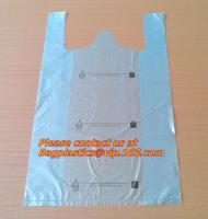 China Biodegradable T-Shirt Shopping Bags 350 Pack Compostable Grocery Bags with Handles HDPE for sale