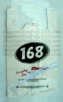 China Biodegradable T-Shirt Shopping Bags 350 Pack Compostable Grocery Bags with Handles HDPE for sale