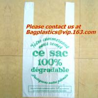 China GREEN Biodegradable Corn Starch Carry Bags 75 Pack 100% Compostable Grocery Shopping T-Shirt Bags for sale