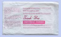 China Compostable Charity Donation Collection Bags 12x7x22 Eco Biodegradable T-Shirt Sacks for sale