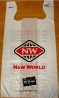 China Biodegradable Compostable T-Shirt Shopping Bags 350 Count Strong Eco Friendly Plastic Grocery Bags for sale