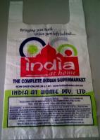 China 100% Compostable T-Shirt Shopping Bags 25lb Capacity PLA PBAT Biodegradable for sale