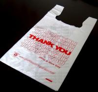China 100% Compostable T-Shirt Shopping Bags 25lb Capacity PLA PBAT Biodegradable for sale