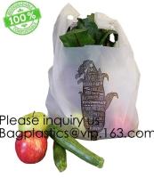 China HDPE Produce Polyethylene Bags on Roll 400-Piece Disposable Plastic Food Bags for Fruit Vegetables Grocery for sale