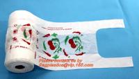 China HDPE Produce Polyethylene Bags on Roll 400-Piece Disposable Plastic Food Bags for Fruit Vegetables Grocery for sale