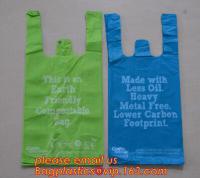 China Oxo-Biodegradable Plastic Shopping Bags 12x6x22 Inch 13 Micron HDPE 1000 Bags per Box Thank You Printed for sale