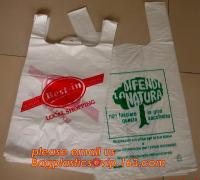 China Biodegradable T-Shirt Shopping Bags 12x6x22 Inch 1000 Bags per Box Oxo Biodegradable for sale